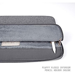 Comfyable Tablet Sleeve Compatible for iPad Pro 12.9 inch M2 2022 M1 2021 2020 W/Smart/Magic Keyboard & Pencil Holder - Protective Water Repellent Slim Sleeve for iPad Pro 2018-2022, Gray