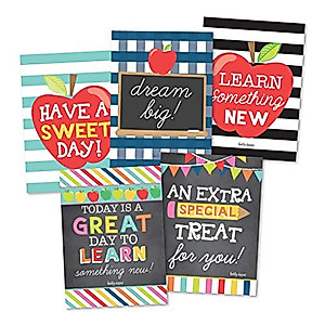 25 School Lunch Box Notes For Kids, Inspirational Motivational Cards For Boys Girls From Mom, Encouraging for Student Children Teens, Thinking of You Positive Affirmations Encouragement Lol Fun Love