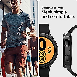 Spigen Liquid Air Armor Designed for Samsung Galaxy Watch 5, Galaxy Watch 4 Case 40mm (2022/2021) - Matte Black