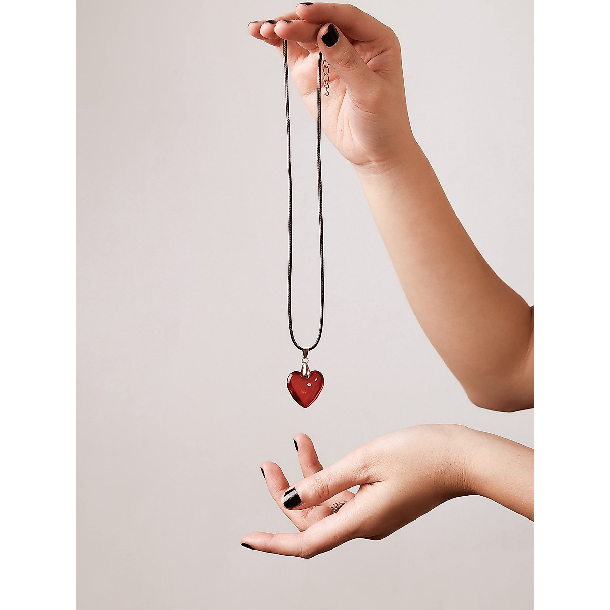 OJERRY Summer Essentials Aesthetic Red Glass Heart for Teen Girls, Women Trendy Stuff