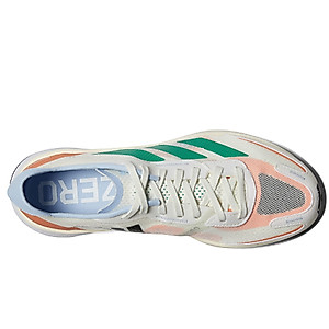 adidas Woman's Adizero Boston 11, White Tint/Court Green/Coral Fusion, 7 M