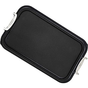 Viking Culinary Hard Anodized Nonstick Double Burner Griddle, Ergonomic Stay-Cool Handles, Oven Safe, Works on Electronic, Ceramic, and Gas Cooktops , 18 inches