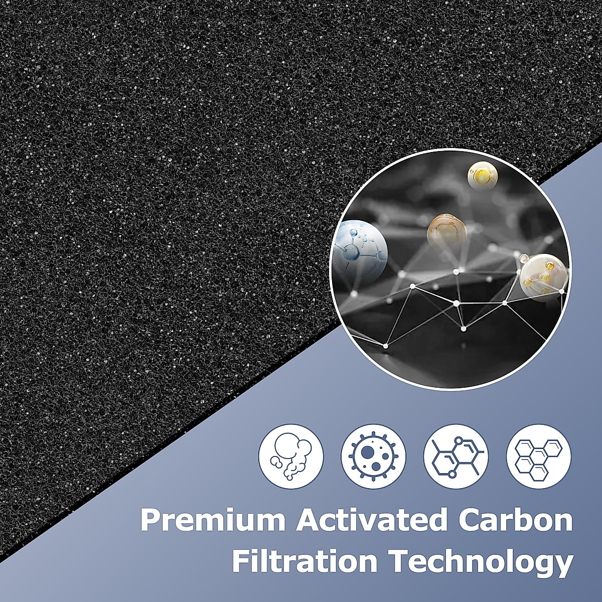 Improvedhand FLT4825 HEPA Filter B Replacement Compatible with G-Guardian Air Purifiers AC4825 AC4825E AC4300 AC4800 AC4900 AC4850,4 True HEPA Filters+8 Carbon Pre-Filters