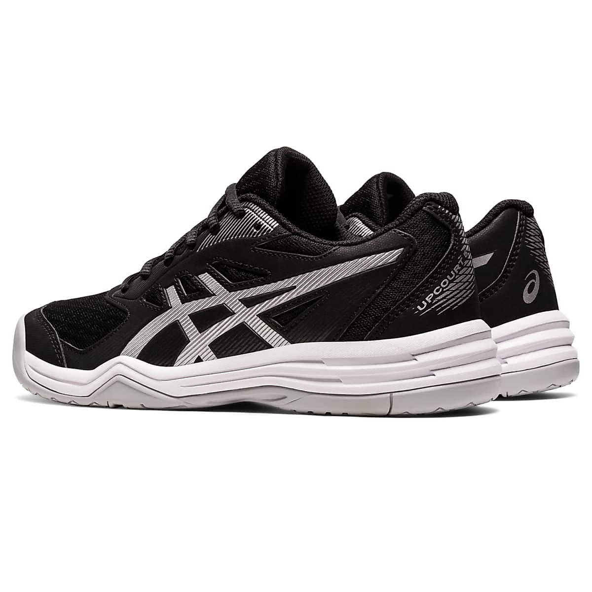 ASICS Women's UPCOURT 5 Volleyball Shoes, 9, BLACK/PURE Silver