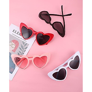 FEISEDY Vintage Heart Shaped Sunglasses Women Stylish Love Eyeglasses B2421-P1