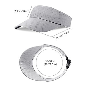 5 Pieces Sports Sun Visor Hats Mesh Visor Adjustable Sun Athletic Visor Cap for Men Women Daily Golf Running Outdoor Sports