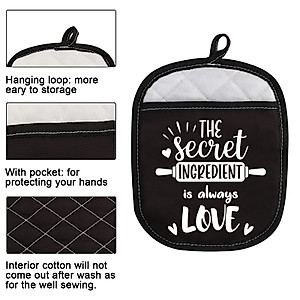 Kitchen Decor The Secret Ingredient is Always Love Oven Pads Pot Holder Baking Gift Cooking Gift (Ingredient Love)