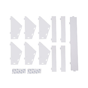 LUOSHALIYA Shoe Storage Cabinet, 3-Layer Shoe Organizer 19.29(L) x6.69(W) x42.91(H) inches, White Tipping Shoe Cabinet for Entryway, Living Room, Bedroom