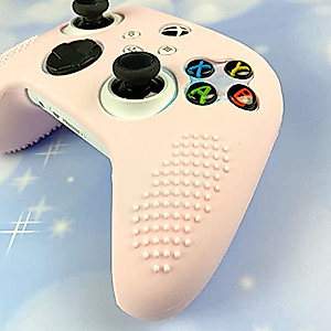 BelugaDesign Pastel Skin Cover for Controller | Soft Sleeve Shell Case with Textured Grip | Compatible with Xbox Series X/S and Xbox One (Pink + Green)