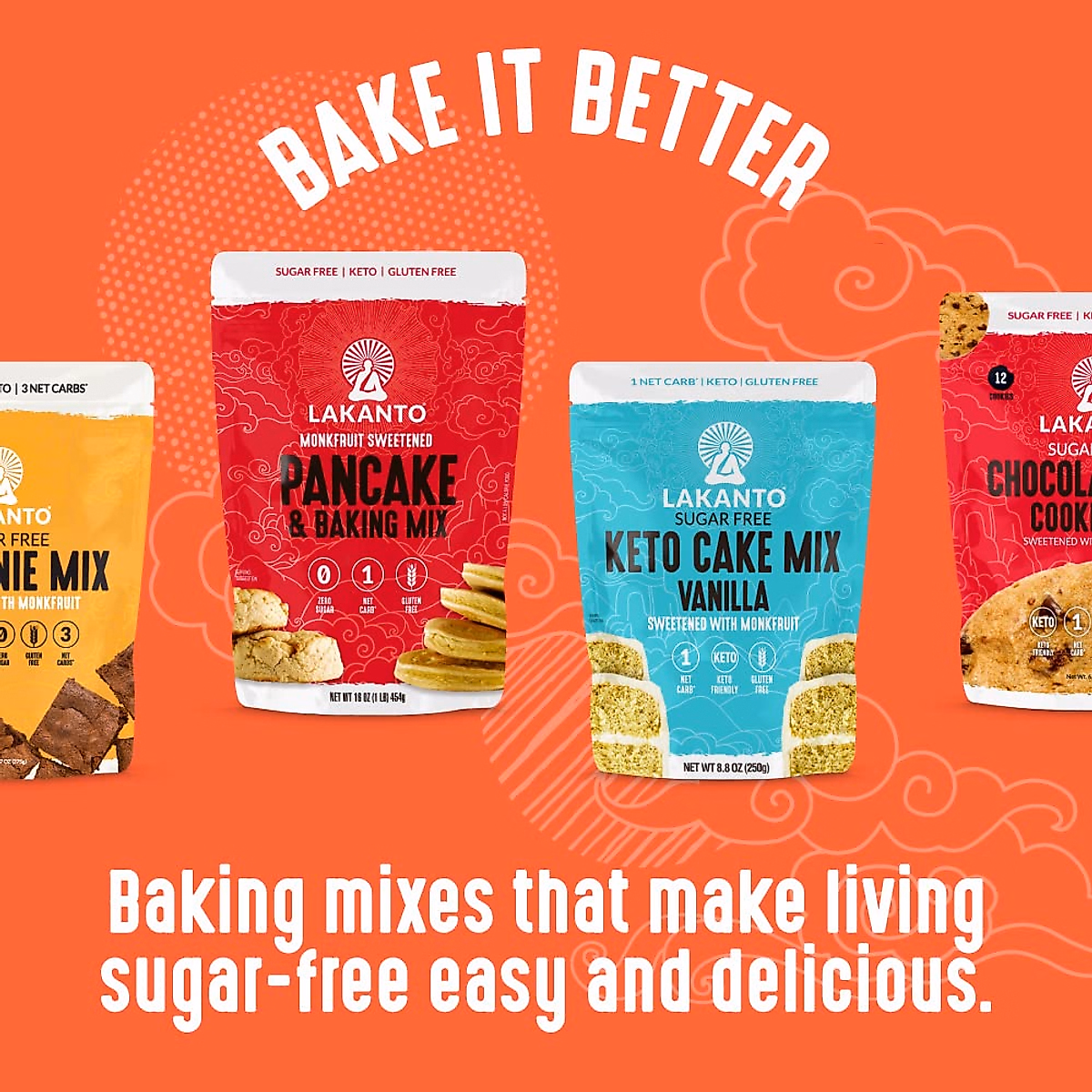 Lakanto Sugar Free Pumpkin Spice Muffin and Bread Mix - Sweetened with Monk Fruit, Keto Diet Friendly, Gluten Free, Dairy Free, 1g Net Carbs - Makes 12 Muffins