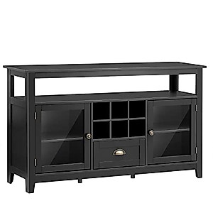 FRITHJILL 51.2 inches Wide Sideboard with Large Storage Space, Modern Coffee Bar Cabinet with Wine Rack, Acrylic Door, Adjustable Shelves