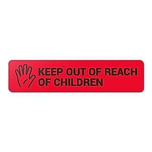 300 Labels - 1.7 x 0.4 inch - Keep Out Reach Keep of Children Labels for Keep Away from Children Stickers for Choking Hazard Warning, Small Parts, Pharmacies