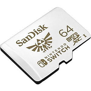 SanDisk Nintendo Switch 64GB SD Card (2 Pack) Works with Nintendo Switch OLED Model (SDSQXAT-064G-GNCZN) U3, Class 10, 4K UHD Bundle with 1 Everything But Stromboli MicroSDXC & SD Memory Card Reader