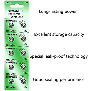 SKOANBE SR936SW 394 1.55V Watch Battery(20-Pack)