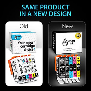 Smart Ink Compatible Ink Cartridge Replacement for Canon PGI 270 XL CLI 271 XL PGI-270XL CLI-271XL 5 Pack (PGBK & BK/C/M/Y) for PIXMA MG5720 MG5721 MG5722 MG6820 MG6821 MG6822 TS5020 TS6020