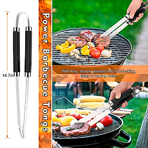 BBQ Tools Grill Tools Set, Stainless Grill Kit Grilling Set - Heavy Duty Premium BBQ Accessories with Portable Bag, with Spatula, Fork, Brush & BBQ Tongs- Perfect Grill Gifts for Men