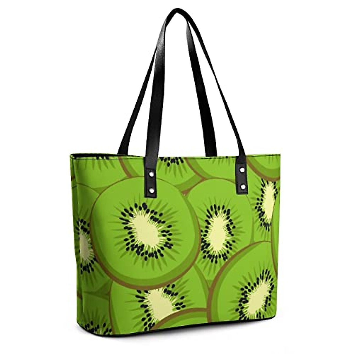 Womens Handbag Kiwi Pattern Leather Tote Bag Top Handle Satchel Bags For Lady