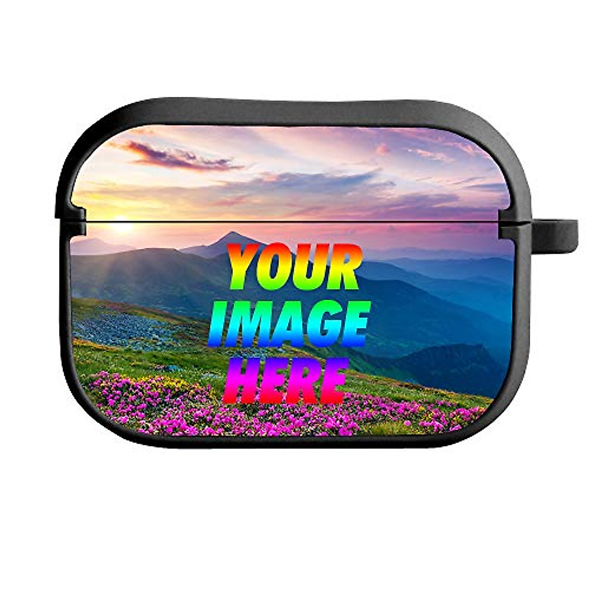 Custom Case for Apple AirPods Pro,Personalized Rubber AirPods Pro Case,Make Your Own AirPods Case (Black)