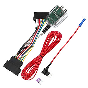 X AUTOHAUX Car Add an Amp Amplifier Adapter Interface to Radio System for Ford 2011-2018 with Red Extension Wire