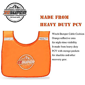 ZESUPER Off-Road Recovery Kit Recovery Tow Strap + D-Ring Shackles+ 8-Ton Snatch Block +Shackle Hitch Receiver +Trailer Hitch Lock+Folding Survival + Winch Dampener Shovel+Tire Deflator