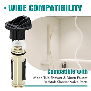 Yetaha 1222 Replacement Cartridge with 104421 Cartridge Puller Removal Tool, Retainer Clip, and 116653 Handle Adapter Kit, Compatible with Moen Tub Shower & Moen Faucet Bathtub Shower Valve Parts
