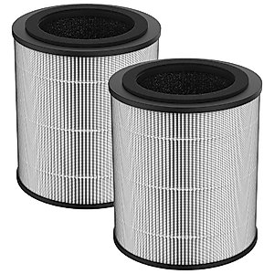 JF100 Replacement Filter, 3-in-1 H13 True HEPA and High-Efficiency Activated Carbon Filter, 2-Pack