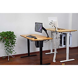 VWINDESK 60Inch Natural Bamboo Desk Table Top Only, Matching with Electric Adjustable Standing Desk Frame, Durable, Sustainable with 80mm Grommet Holes(30" x 60" x 1") Round Angle