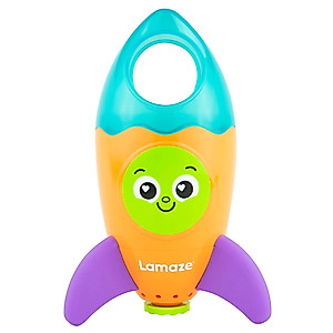 LAMAZE Blast Off Water Rocket Space Ship Toddler Sensory Bath Tub and Swimming Pool Toy, Multi