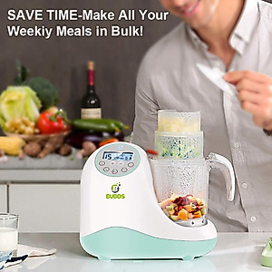 Baby Food Maker and Processor with 5 in 1 Function, Clear Touch Control Panel with LCD Display, Auto Shut-Off, BPA Free