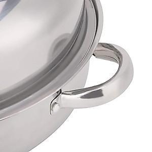 28CM stainless steel single-layer soup pot, hot pot, steamer, soup pot, new heightened steel and glass composite cover, open flame, induction cooker, infrared, electric stove heating