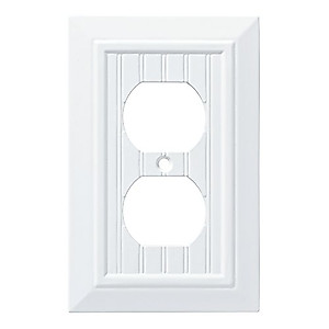 Franklin Brass W35266-PW-C Classic Beadboard Single Wall Plate, Duplex