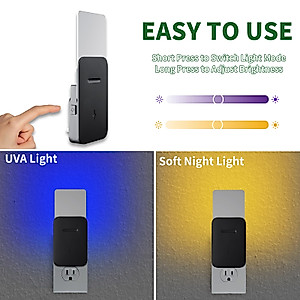 Carmelie Fly Trap Indoor, Fruit Fly Trap for Indoors, Plug-in Flying Insect Traps Catcher with Dimmable UVA Attract Night Light Mode, for House Flies Bugs Mosquito Pest, Black(1 Device+5 Glue Cards)