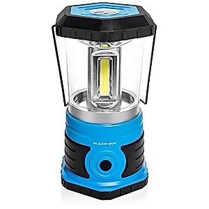 Blazin' Sun 800 | Brightest Lanterns Battery Powered LED Camping and Emergency | Hurricane, Storm and Power Outages (Blue)