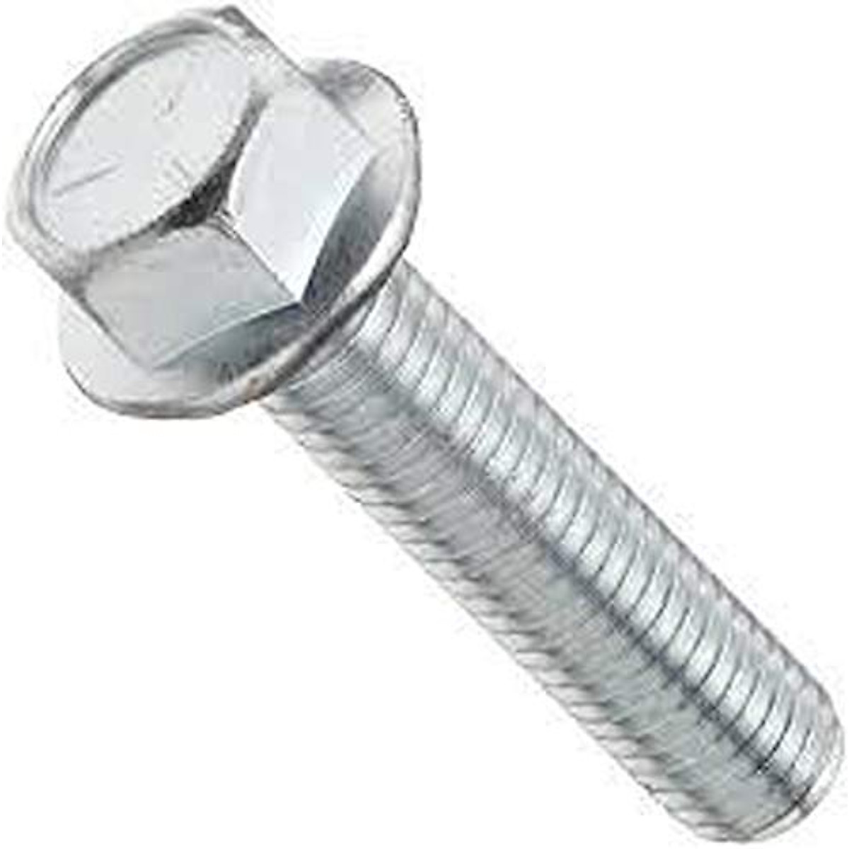 25 1/4-20" X 1-3/4" Serrated Flange Head Bolts Grade 5 Zinc Plated