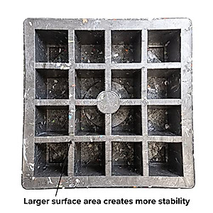 OX BLOX MAXX (4-Pack), RV Jack Block for 9" Round Feet | 5th Wheel Camper Blocks for Stabilizers and Tongue Jack | 9" and Smaller Jack feet nest securely Within ridges | 4 Blocks