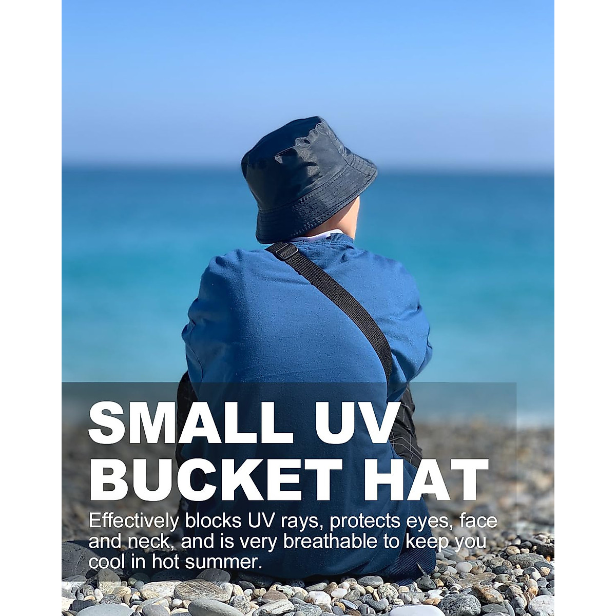 Zylioo UV Protection Fishing Hat for Small Heads,Adjustable Water Resistant Bucket Hat,Summer Outdoor Hiking Sun Hat