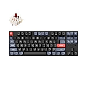 Keychron K8 Pro Wireless Custom Mechanical Keyboard, QMK/VIA Programmable Bluetooth/Wired RGB Backlight Tenkeyless with Hot-swappable Gateron G Pro Brown Switch Compatible with Mac Windows Linux