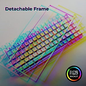 RK ROYAL KLUDGE RK84 Wired RGB 75% Hot Swappable Mechanical Keyboard, 84 Keys Tenkeyless TKL Gaming Keyboard w/Programmable Software and High-Capacity Battery, RK Blue Switch