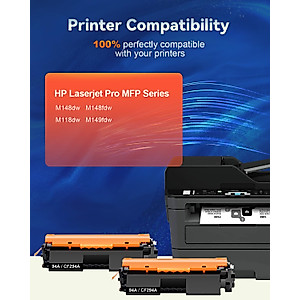 Compatible CF294A 94A Toner Cartridge Replacement for HP 94A CF294A 94X CF294X Work with Laserjet Pro M118dw, Laserjet Pro MFP M148fdw, M148dw, M118, M148, 118dw, 148dw 148fdw(Black, 2 Packs)