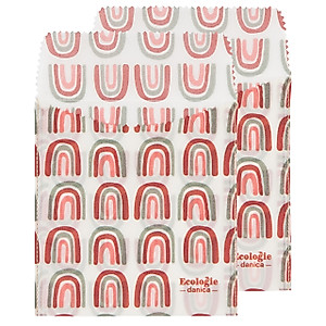 Ecologie Reusable Beeswax Sandwich Bag Prisma Reusable Food Storage Bags, 6.5 x L6.5, Set of 2