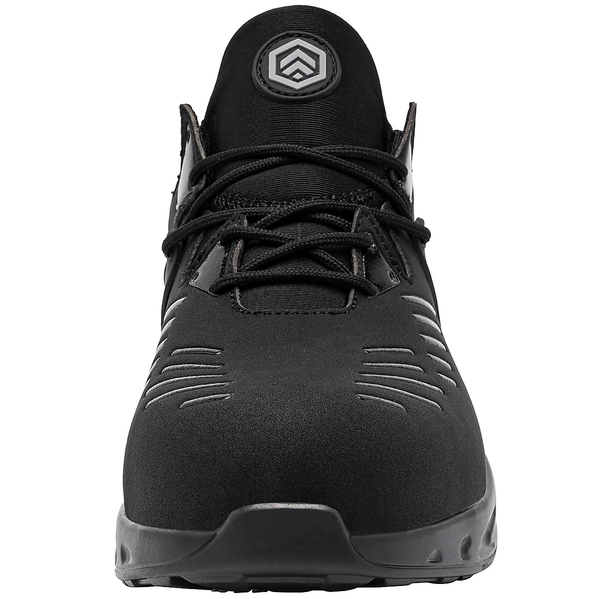 LARNMERN Steel Toe Shoes for Men Waterproof Slip Resistant Work Sneakers Athletic Durable Lightweight Comfortable Water Resistant Indestructible Construction Tennis Air Cushion(10 Men, Black)