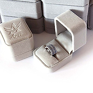 ANGG Cubic Zirconia Simulated Diamond Vintage 925 Sterling Silver Ring