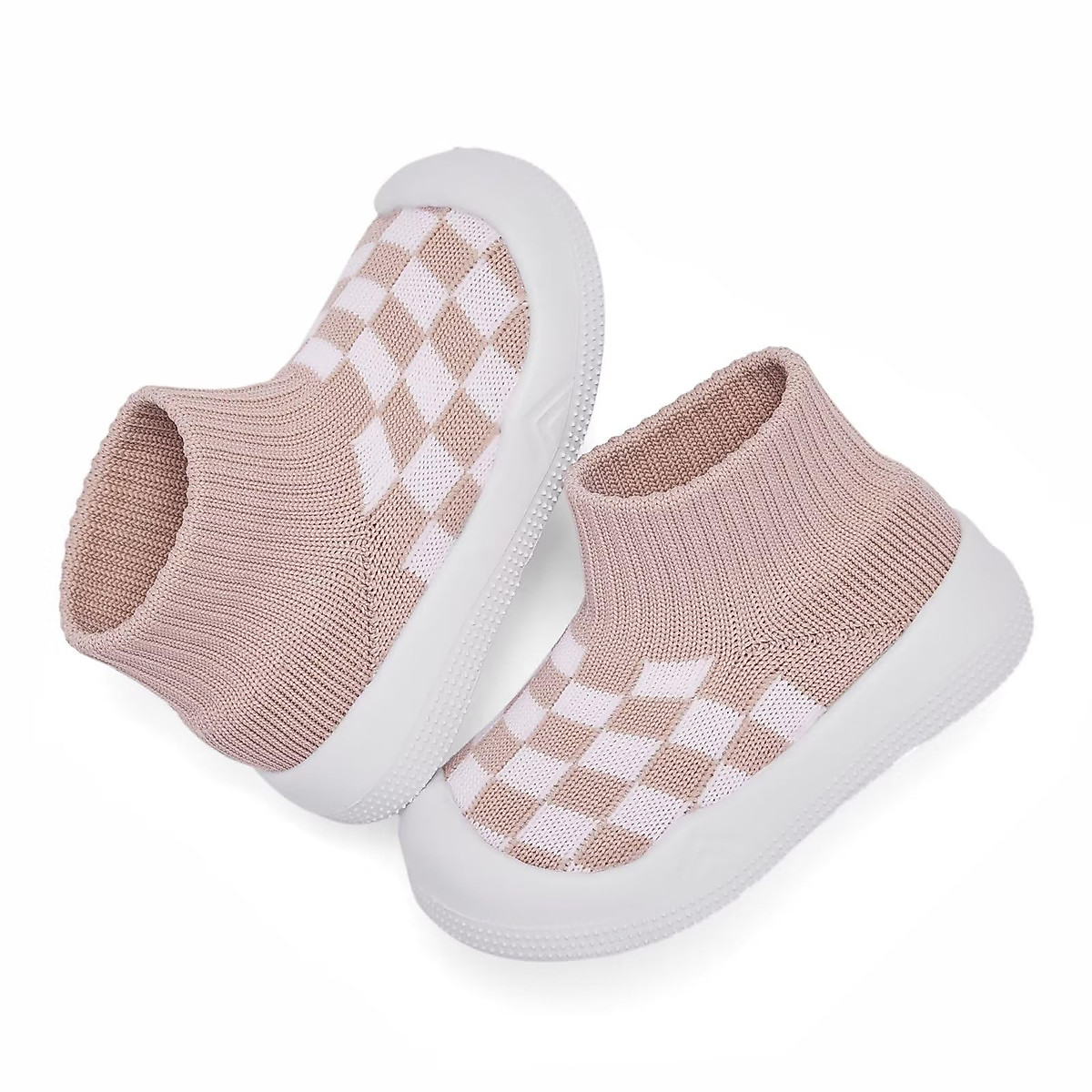 Baby Boy Girl Non-Skid Indoor Infant Walking Shoes Breathable Warm Elastic Sock Shoes with Memory Sole Protect Toes Outdoor Sneakers