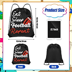 Windyun 16 Pcs Ball Drawstring Backpack Bulk Lightweight Draw String Bags Cinch Bags Drawstring Cinch Sack Tote(Football)