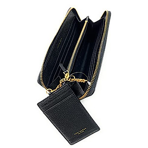 Tory Burch Women's Leather Britten Zip Continental Wallet (Black)