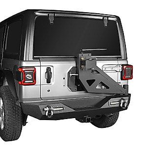 u-Box Wrangler JL Rear Bumper w/Tire Carrier & Hitch Receiver Compatible with Jeep Wrangler JL & JLU 2018-2025