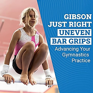 Gibson Athletic Single Buckle Just Right Uneven Bar Grips, Gymnastics, Girls, White, GR-3710B, Medium