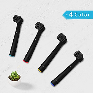 VINFANY 16PCS Black Toothbrush Head for Oral B,Replacement Toothbrush Heads Compatible for Braun Electric Rechargeable Toothbrush, for Vitality 3D All 16Pack