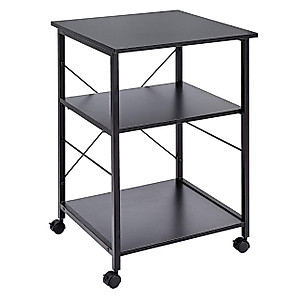 Amazon Basics Multipurpose Rolling Cart, Desk Extender, Black