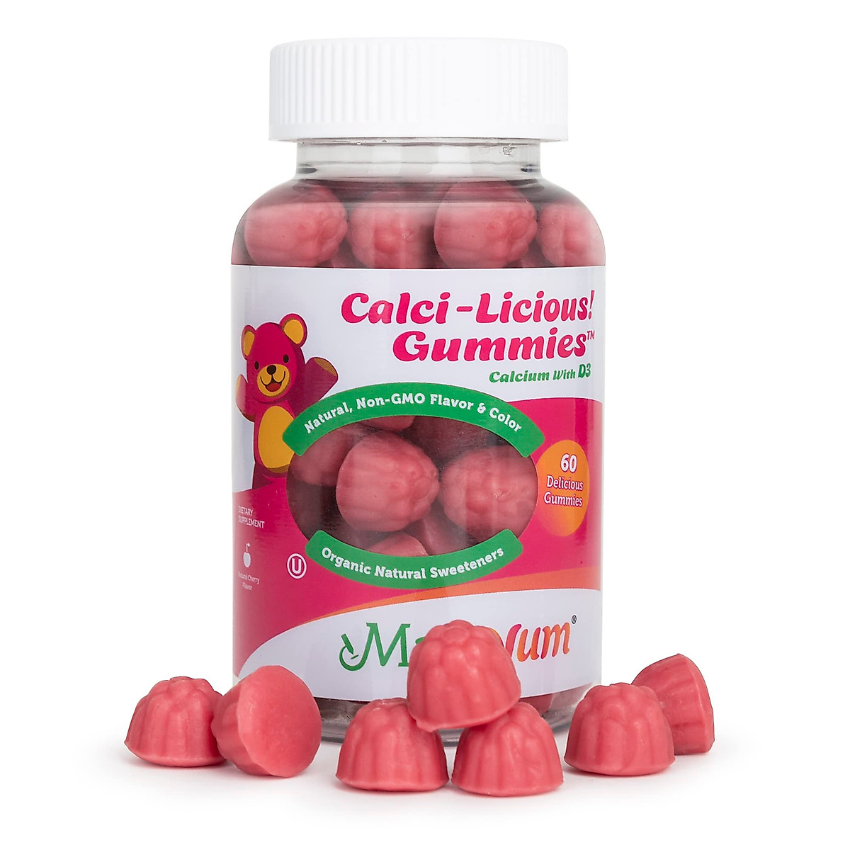 Maxi Health - Calcium Gummies with Vitamin D3 (60 Count) - 300 mg Coral Calcium & 1000 IU Vitamin D Gummy - Chewable Kosher Calcium D3 Gummies for Adults, Women, Men & Kids - Calcium Chews Supplement